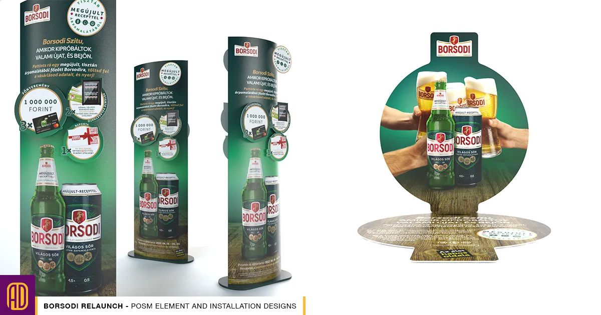 Borsodi Relaunch 2022 - POSM Elements Design